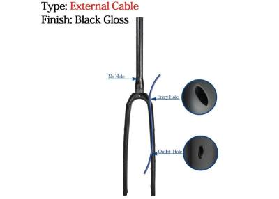China Full Carbon Gravel Bike Fork 700C 27.5 T800 Disc Brake 140mm Flat Mount for sale