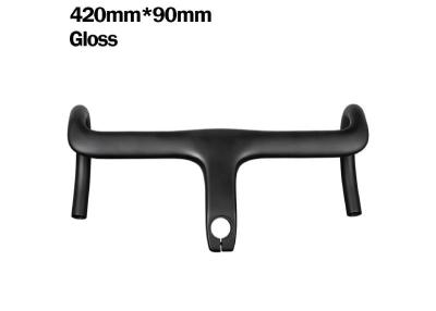China Carbon Aero Road Bike Handlebar Integrated T800 700c 380g 90-120mm Stem for sale