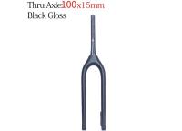China T1000 Carbon Fiber MTB Rigid Fork 27.5 700C Disc Brake Thru Axle 690g for sale