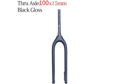 China T1000 Carbon Fiber MTB Rigid Fork 27.5 700C Disc Brake Thru Axle 690g for sale