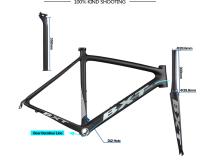 China 18 Speed Carbon Road Bike 700C Full Carbon Fiber Frame V Brake 23C Tires for sale