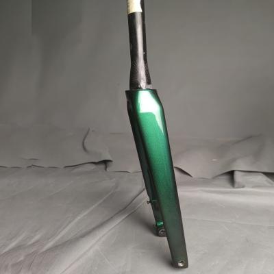 China Full Carbon Fiber Road Bike Fork 700C Disc Brake Aero Shaping 410g T800 for sale