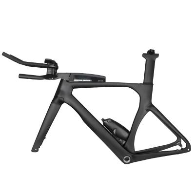 China Full Carbon Triathlon TT Bike Frame 700C Racing Frameset 58cm Toray T1000 for sale