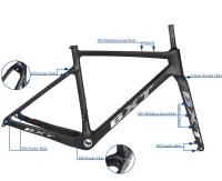China T800 Carbon Gravel Bike Frame 700C 47C Tire Fully Hidden Cable Routing Road Bicycle Frameset for sale
