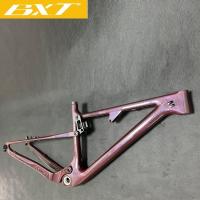 China 29er XC Full Suspension Carbon Mountain Bike Frame T1000 100mm Travel Chameleon Dark Red for sale