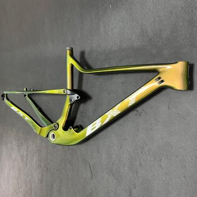China 29er Carbon Full Suspension MTB Frame T1000 100mm Travel OEM XC Mountain Bike Frame for sale