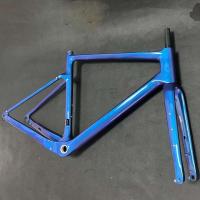China Full Carbon Fiber Gravel Bike Frame 700C 49-56cm T1000 Hidden Cable Disc Brake for sale
