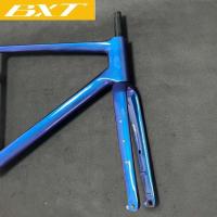 China Full Carbon Fiber Gravel Bike Frame 700C 49-56cm T1000 Hidden Cable Disc Brake for sale