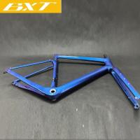 China Full Carbon Fiber Gravel Bike Frame 700C 49-56cm T1000 Hidden Cable Disc Brake for sale