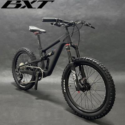 China 20 Inch Full Suspension Carbon Mountain Bike 10 Speed Shimano Groupset for Kids 120-145cm Height for sale