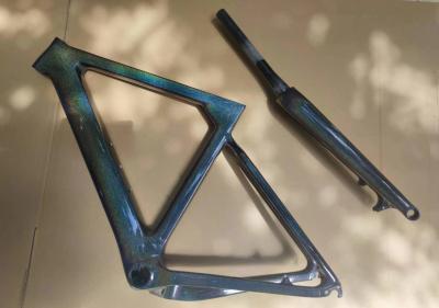 China 700C Carbon Gravel Bike Frame Disc Brake T1000 Frameset 1800g for sale