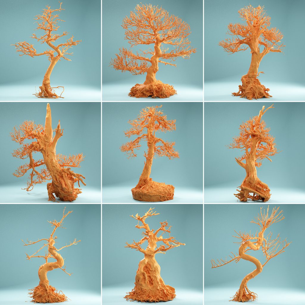 curvy tree 3d print