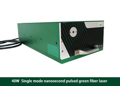 China 40W Green Nanosecond Pulsed Fiber Laser 532nm with 100μJ Pulse Energy and 500kHz Frequency for Industrial Processing for sale