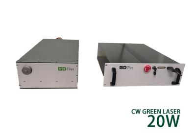 China CW Green Fiber Laser 20W Single Mode Nanosecond - 532nm Wavelength with M² <1.3 Beam Quality for Copper Welding for sale