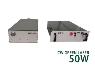 China 50W CW Green Continuous Wave Fiber Laser with 532nm Wavelength and M² <1.3 Beam Quality for Copper Welding for sale