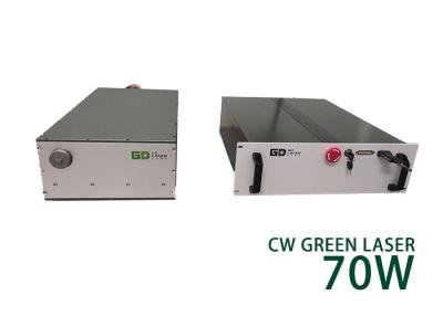 China 70W CW Green Fiber Laser with 532nm Wavelength and M² <1.3 Beam Quality for Copper Welding for sale