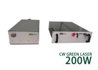 China 200W Single Mode Nanosecond CW Pulsed Green Fiber Laser with 532nm Wavelength and M² <1.3 Beam Quality for sale