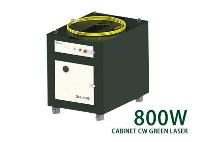 China Green CW Fiber Laser 800W Single Mode Continuous Cabinet for Copper Welding for sale