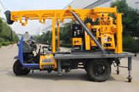 China Wheeled Hydraulic Water Well Drilling Rig 200 Meter For Agricultural Irrigation Wells for sale