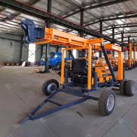 China 600m Wheel Mounted Diamond Borehole Core Drilling Machine with Hydraulic Tower for sale