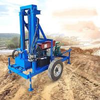 China Hot Sale Mobile Diesel Small Water Well Soil Drill 150m Depth for sale