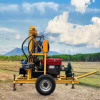 China Wheeled Small Diesel Hydraulic Household Water Well Drilling Rig for sale