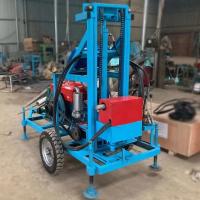 China Wheeled Small Diesel Hydraulic Household Water Well Drilling Rig for sale