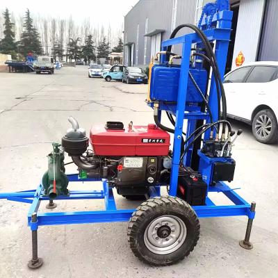 China 22HP Diesel Engine 150m Wheel Drilling Rig Mine Drilling Rig Water Drilling Rig for Well for sale