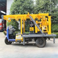 China Rural Tricycle 200M Deep Water Well Drilling Rig Hydraulic Car Mounted for sale