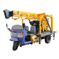 China Rural Tricycle 200M Deep Water Well Drilling Rig Hydraulic Car Mounted for sale