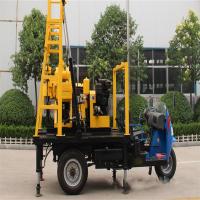 China Tricycle Mounted Water Well Drilling Machine 200m with DTH Air Compressor Hammer for sale