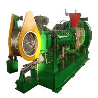 China Hydraulic Double Head Rubber Strainer Machine / Butyl Reclaimed Rubber Sheeting Machine for sale