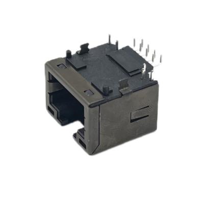 China 8P8C Female RJ45 SMT Connector Jack Socket With Leds H11.60mm for sale