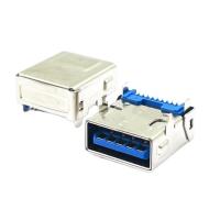 China ODM PA9T Blue 300C USB3.1 A Mini Usb Female Socket 9Pins STD R/A for sale