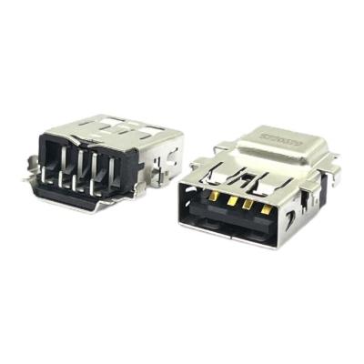China OEM Type A PCB DIP USB 2.0 Connector Socket USB Pin R/A RVS HF CH2.05mm for sale