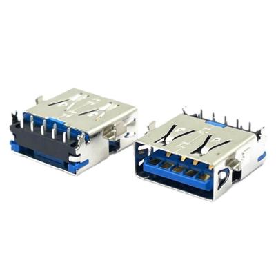 China USB3.1 Type A PCB DIP USB Connector Socket Female 90 Degrees CH1.9mm for sale