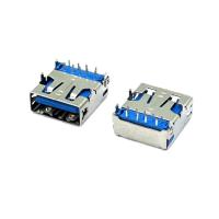 China RVS A L14mm Female LCP USB Socket Connector Jack 90 Degrees USB3.1 for sale