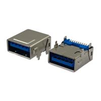 China USB3.1 STD Socket Connector R/A T/H CH 4.10mm Double Shells RoHS Compliant and Hoalogen Free for sale