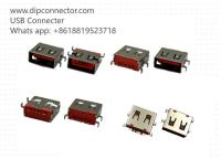 China High Temperature LCP Orange Housing USB 2.0 Socket Withstand Voltage 500V AC for sale