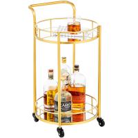 China Stainless Steel Luxury Hotel Wine Cart Liquor Trolley Corrosion Resistant Customized Shape for sale