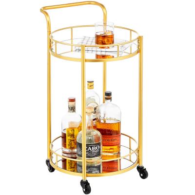 China Stainless Steel Luxury Hotel Wine Cart Liquor Trolley Corrosion Resistant Customized Shape for sale