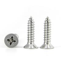 China 304 Stainless Steel Flat Head Self Tapping Wood Screws OEM Length For Plastic Metal for sale