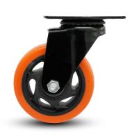 China Furniture Use Swivel PVC Caster Wheels 50mm-75mm Diameter With Galvanized Bracket for sale