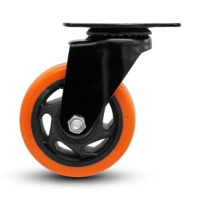 China Furniture Use Swivel PVC Caster Wheels 50mm-75mm Diameter With Galvanized Bracket for sale