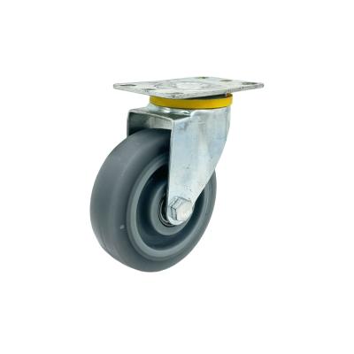 China High Elasticity Thermoplastic Rubber TPR Caster Wheels For Furniture 3 Inch 4 Inch 5 Inch for sale