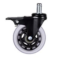 China 2inch Light Duty Castors Electrophoresis PU Furniture Caster Wheels Chair Wheel Castor Office Chair Wheel Roller for sale