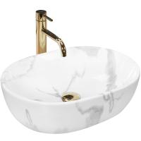 China Oval White Ceramic Above Counter Wash Basin High End Bathroom Sanitary Ware for sale