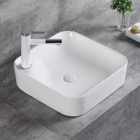 China Counter Top Single Ceramic Bathroom Wash Basin With 40cm 60cm Width for sale