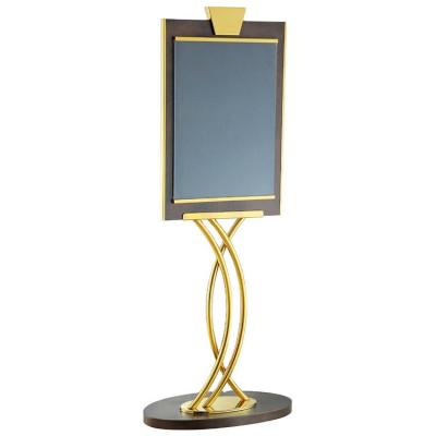 China Custom Color Lobby Sign Holder Floor Sranding Stainless Steel Welcome Sign Stand for sale