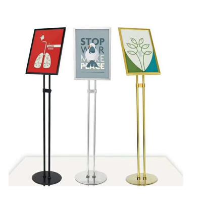 China Anti Rust Hotel Lobby Supplies Stainless Steel Sign Display Stand Custom Size for sale